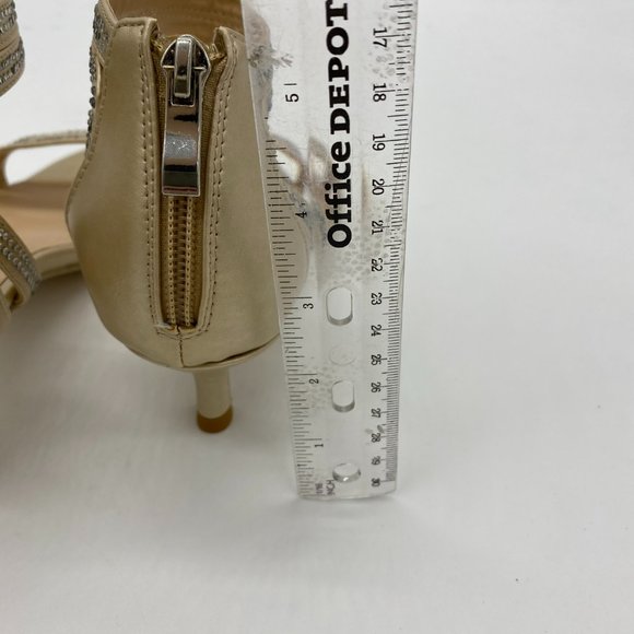 XYD | Shoes | Xyd Open Toe Low Heel Rhinestone Sandals Ankle | Poshmark